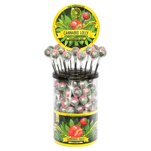 Wholesale Cannabis lollipops Strawberry Haze | Cannasweets