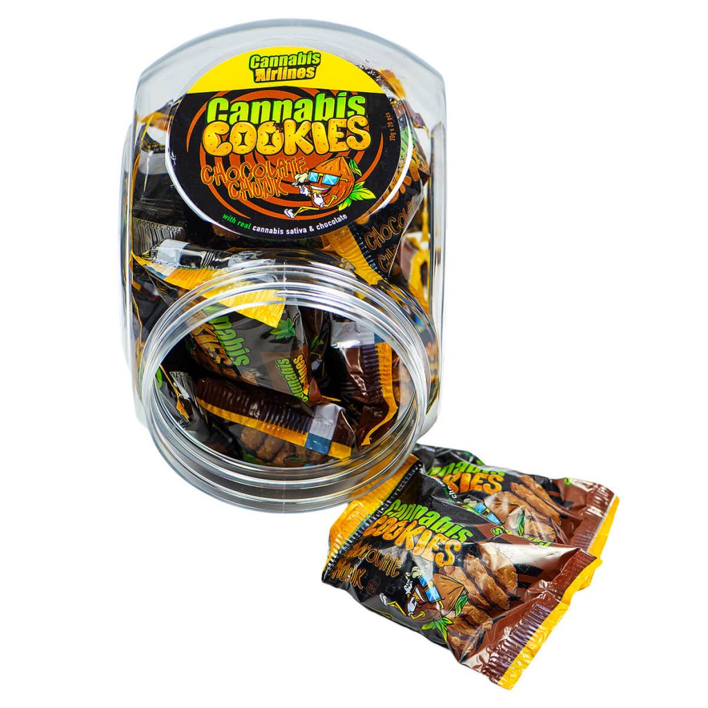 Wholesale Cannabis Airlines Cannabis Cookies Jar Chocolate Chunk