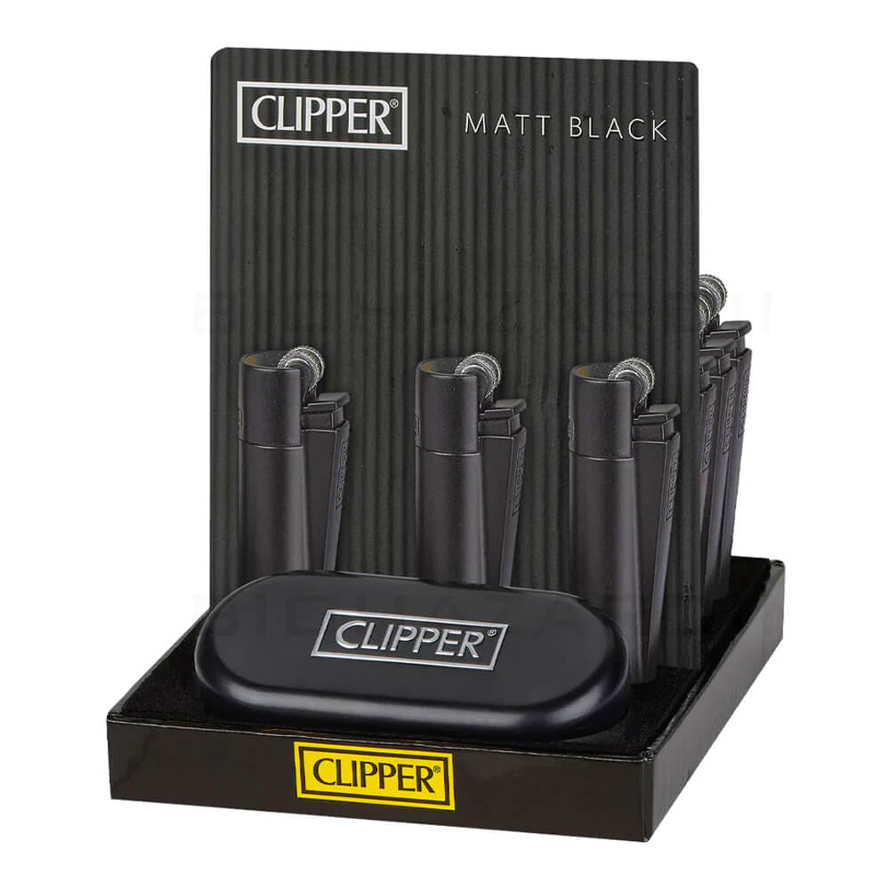 Wholesale Clipper Metal Lighter Matt Black Mini | Clipper Deals