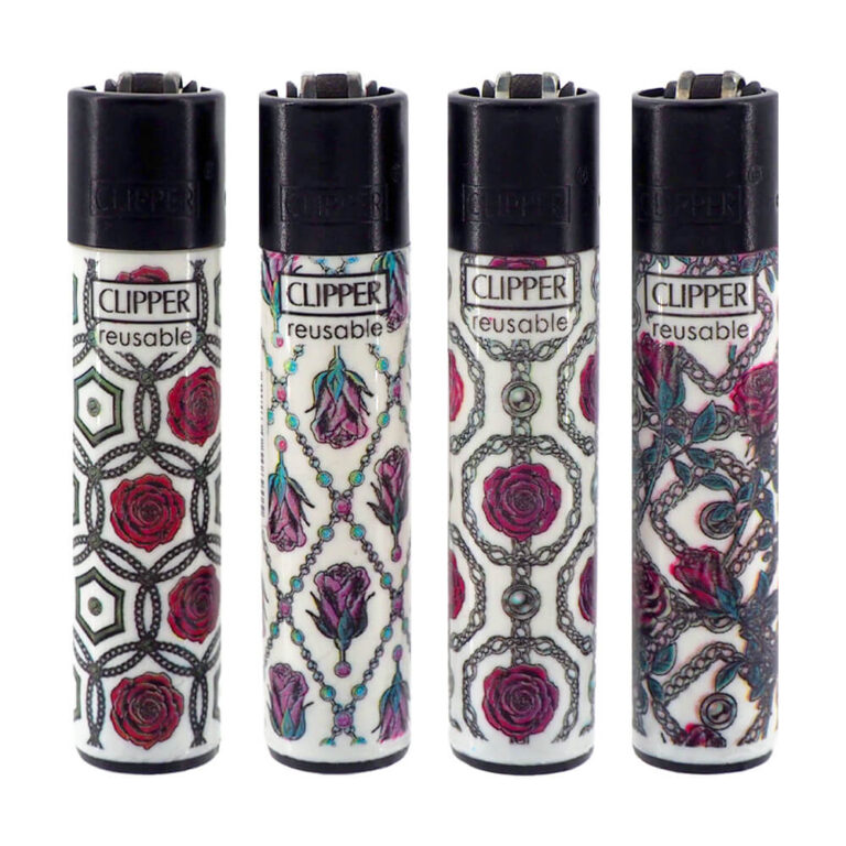 Wholesale Clipper Lighters Roses and Gold | Rare Design