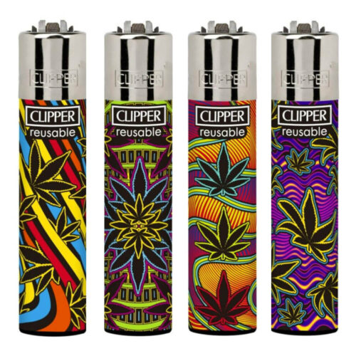 Wholesale Clipper Lighters Neon Leaves 6